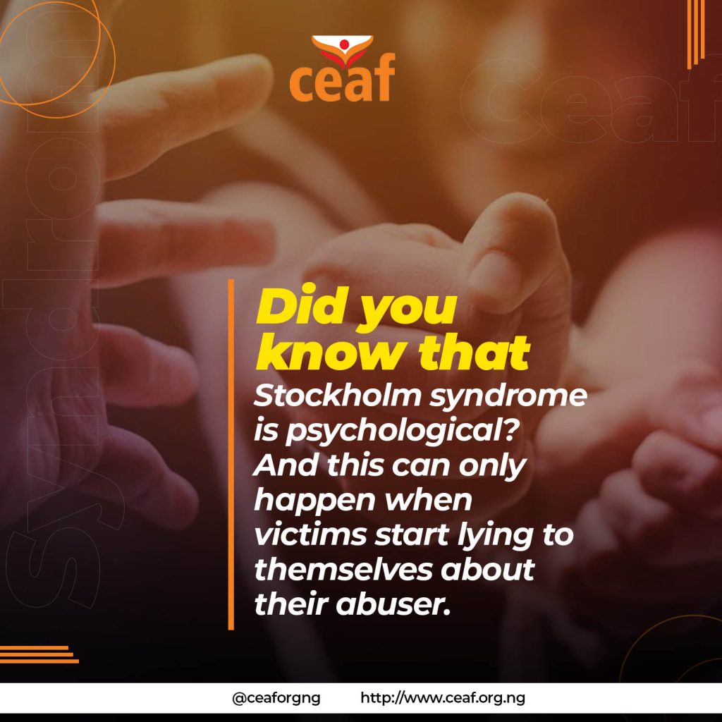Stockholm Syndrome | Comfort Empowerment and Advocacy Foundation